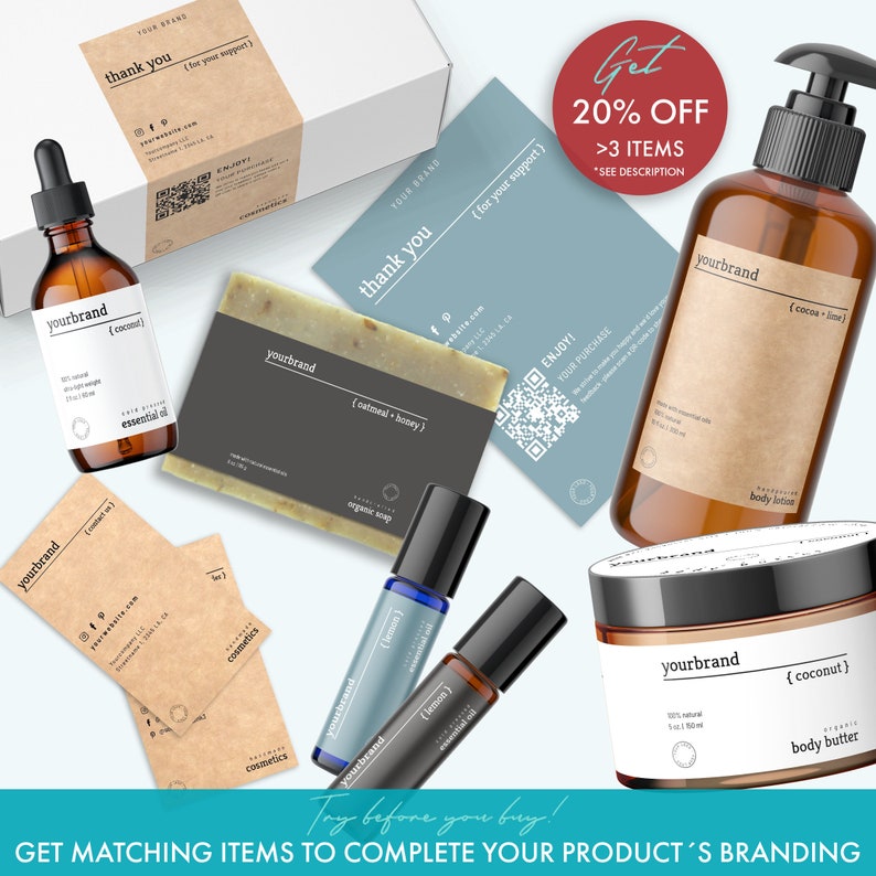 Editable Minimalist Body Lotion Label Template Printable | Etsy