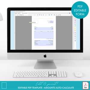 Printable Invoice Template PDF Download (2 Colors + 2 Designs ...