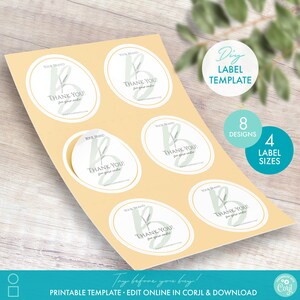 Editable Circle Sticker Template (4 Sizes & 8 Designs!) - Printable ...