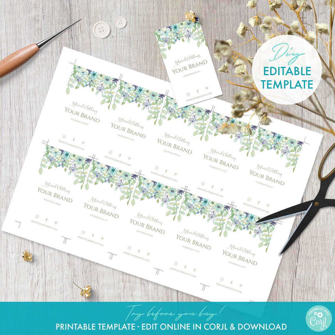 Editable Clothing Price Tags Template Download 2 X - Etsy