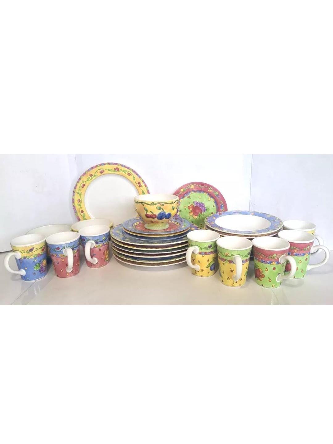 Sango Sangria 3075 Sue Zipkim Fruit Dinnerware Set of 28 - Etsy