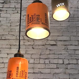 Oil Filter Hanging Light: Automotive Garage Decor - Etsy
