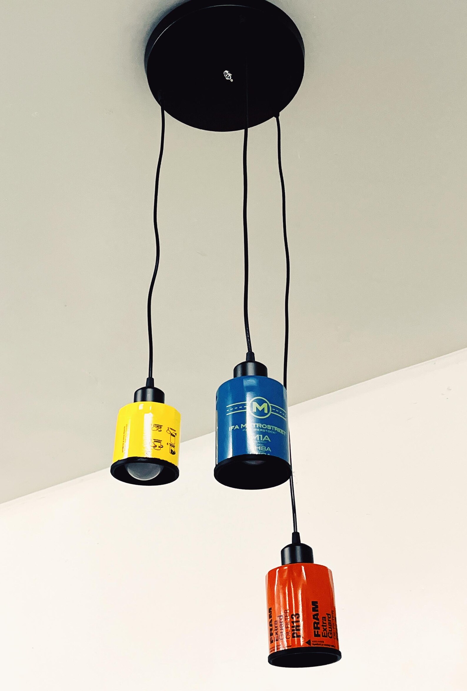Oil Filter Hanging Light: Automotive Garage Decor - Etsy