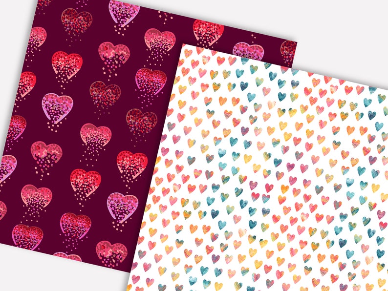 Love Seamless Digital Backgrounds Valentine Day Digital Paper - Etsy