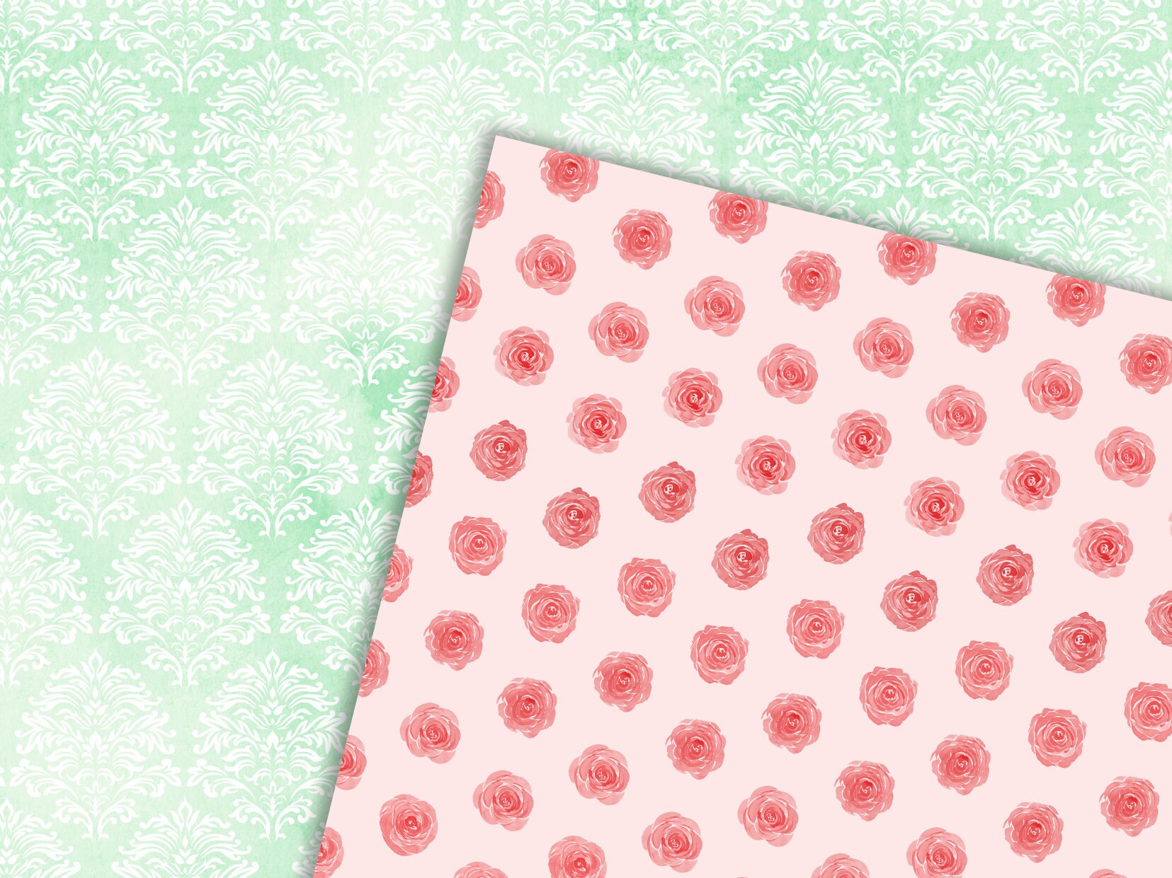 Watercolor Floral Digital Paper Pack Flowers Seamless Patterns - Etsy