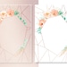 Peach Mint Floral Geometric Frames | Premade Clipart | Pink Emerald ...