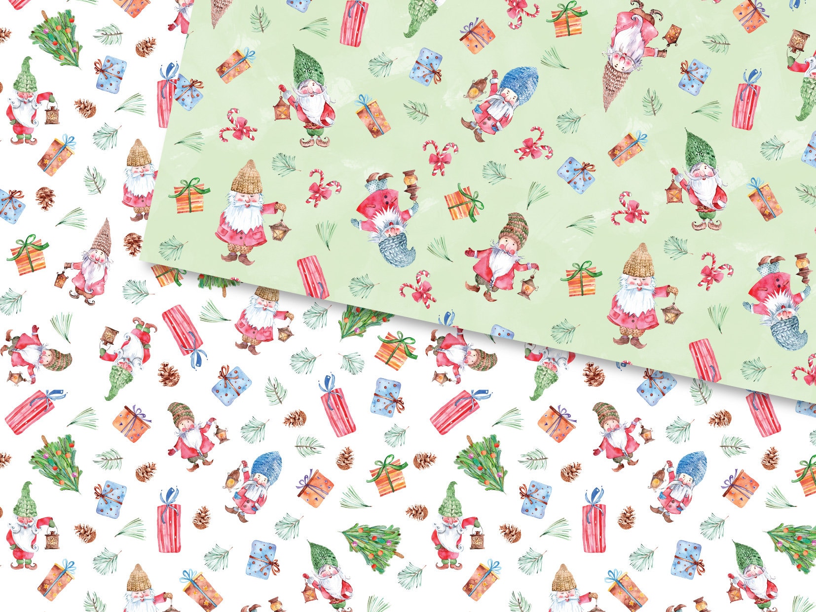 Watercolor Christmas Digital Paper Pack Holiday Seamless - Etsy