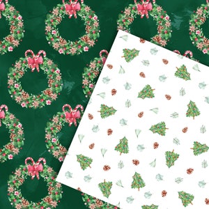 Watercolor Christmas Digital Paper Pack | Holiday Seamless Patterns ...