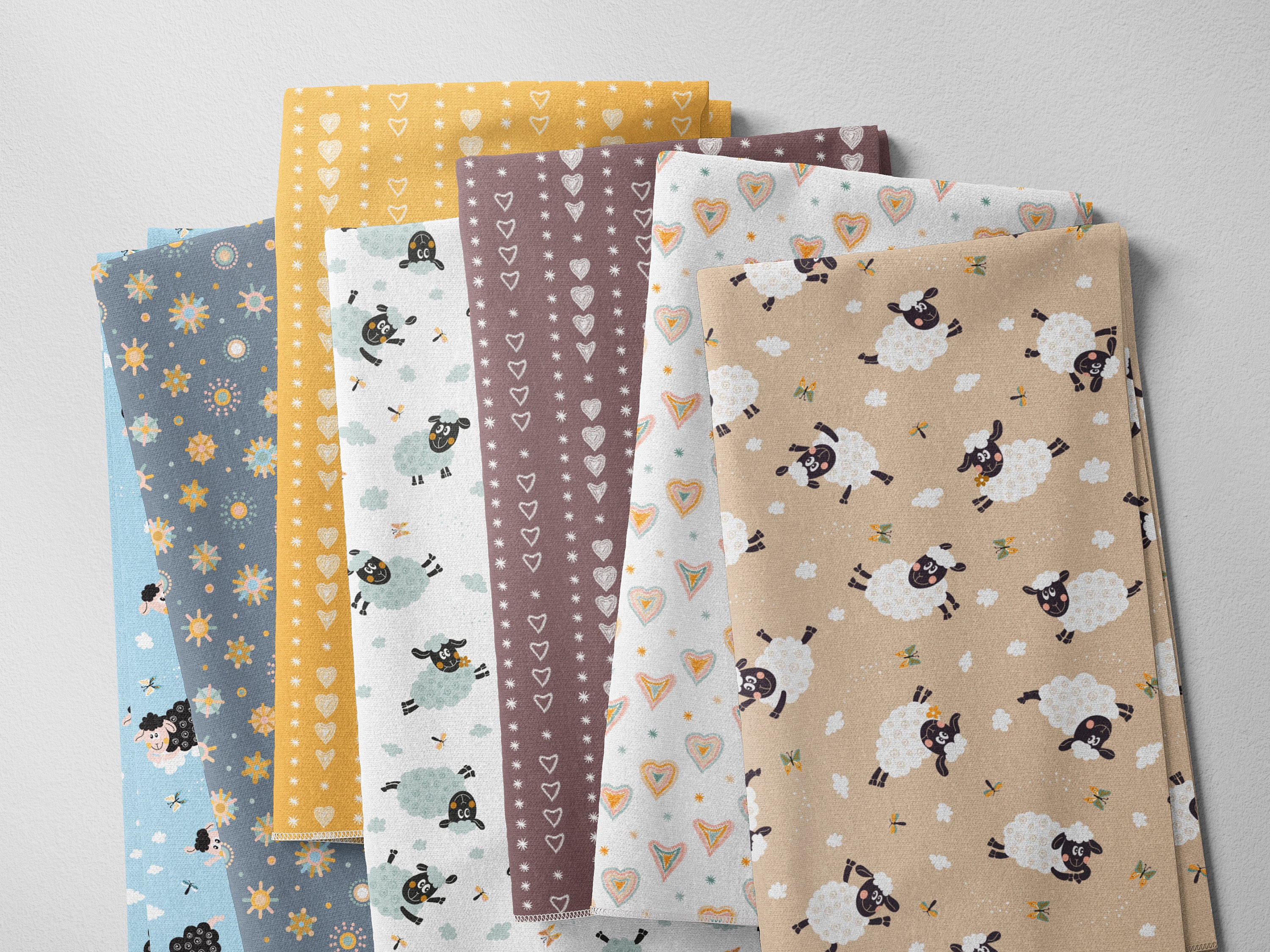 Cute Lambs Digital Papers Nursery Seamless Patterns Baby | Etsy