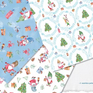 Watercolor Christmas Clipart Set | Gnomes Clipart | Digital Papers ...