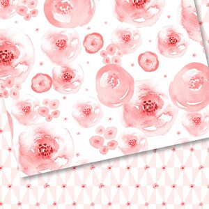 Watercolor Floral Digital Paper Pack Flowers Seamless Patterns ...