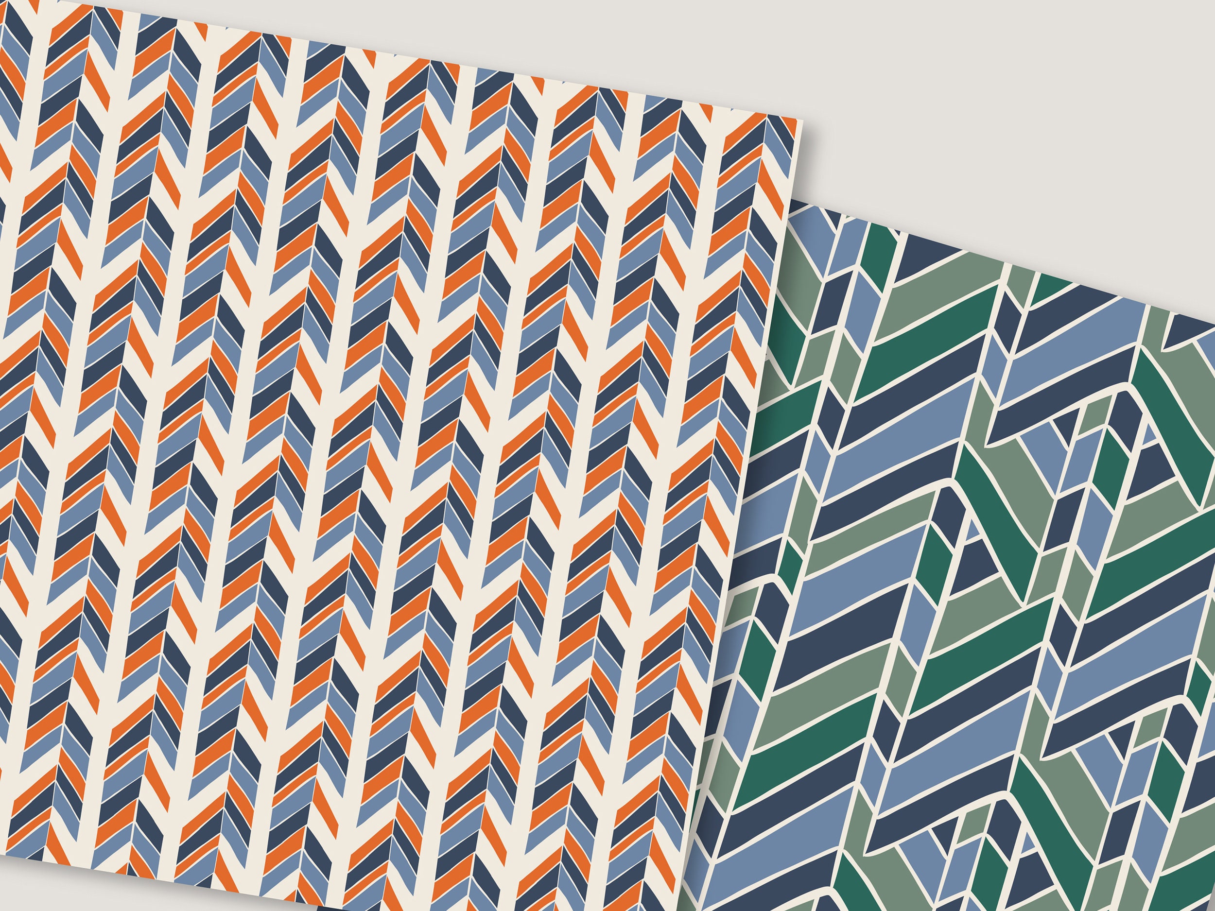 Christmas Digital Paper Pack Holiday Seamless Patterns With - Etsy