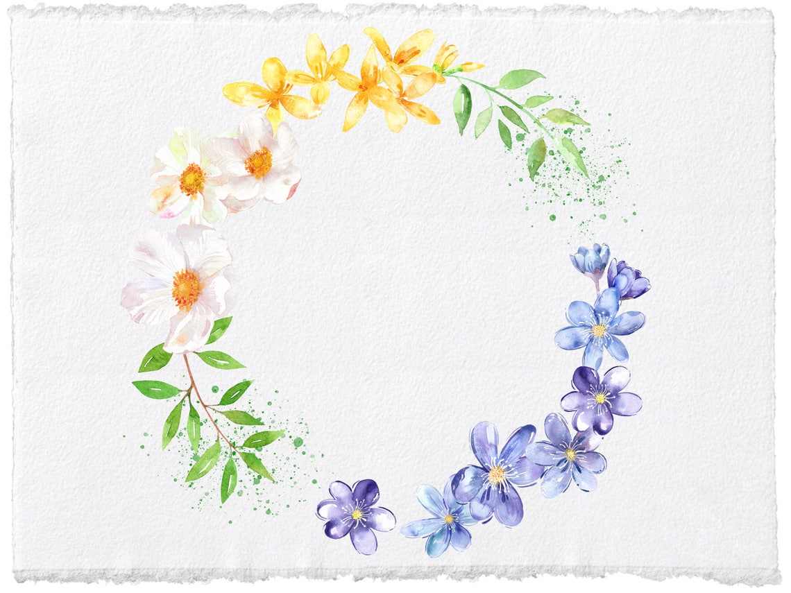 Watercolor SPRING Clipart Set | SPRING Flowers Clipart | Hand Painted ...