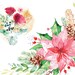 Watercolor Christmas Clipart Set Wreaths Bouquets Cards - Etsy