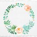 Peach Mint Floral Clipart Set | Watercolor Flowers Clip Art ...