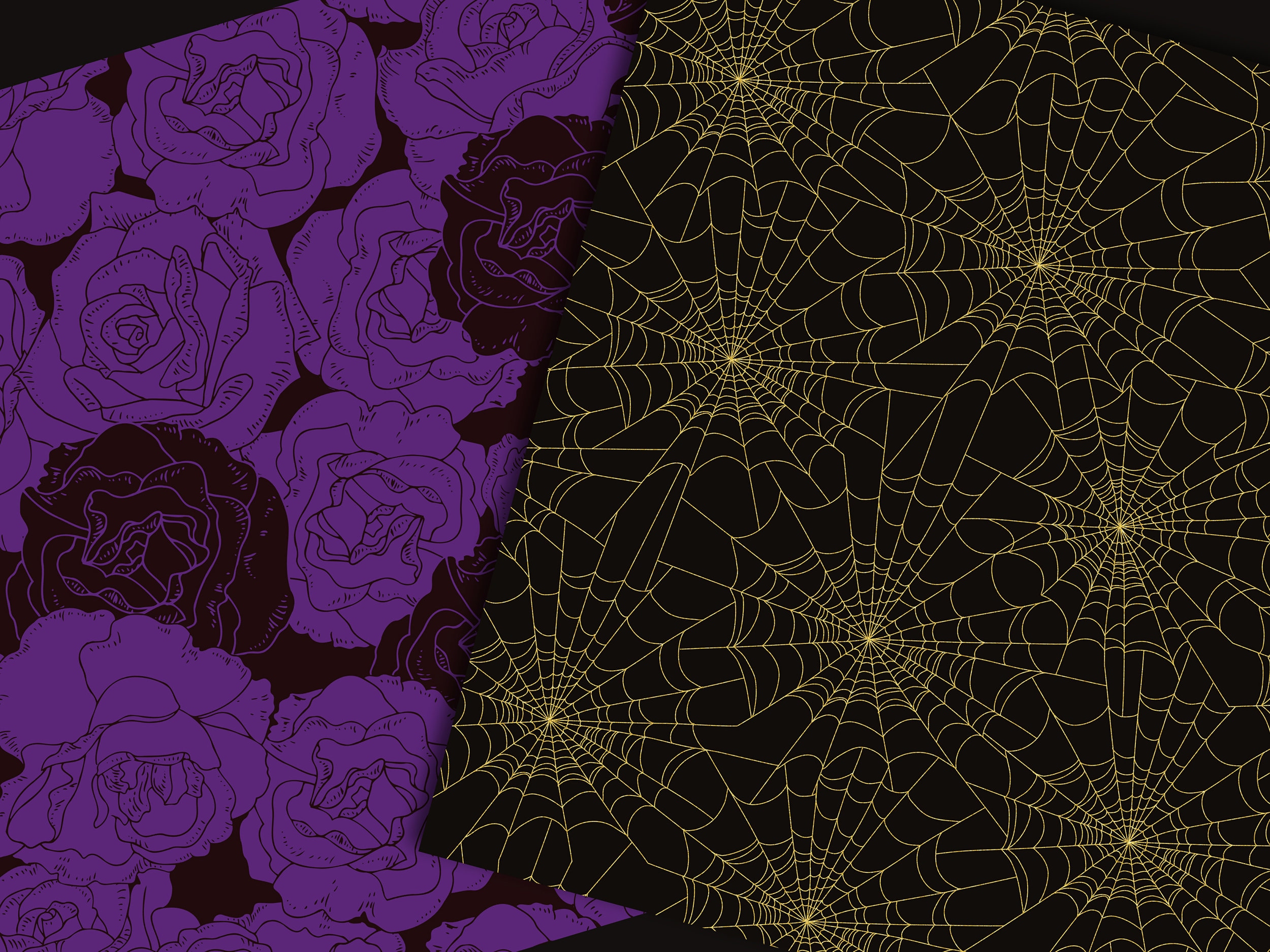 SEAMLESS Halloween Digital Papers Witch and Skull Gothic - Etsy