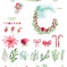 Watercolor Christmas Clipart Set Wreaths Bouquets Cards - Etsy