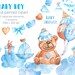 Baby Boy Clipart Set Watercolor New Baby Clip Art Hand Drawn | Etsy