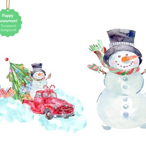 Watercolor Retro Christmas Clipart Set | Vintage Toys Clipart | Digital ...