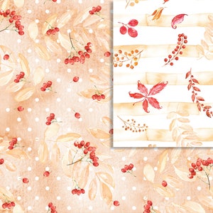 SEAMLESS Watercolor Fall Digital Paper Pack | Autumn Watercolour ...