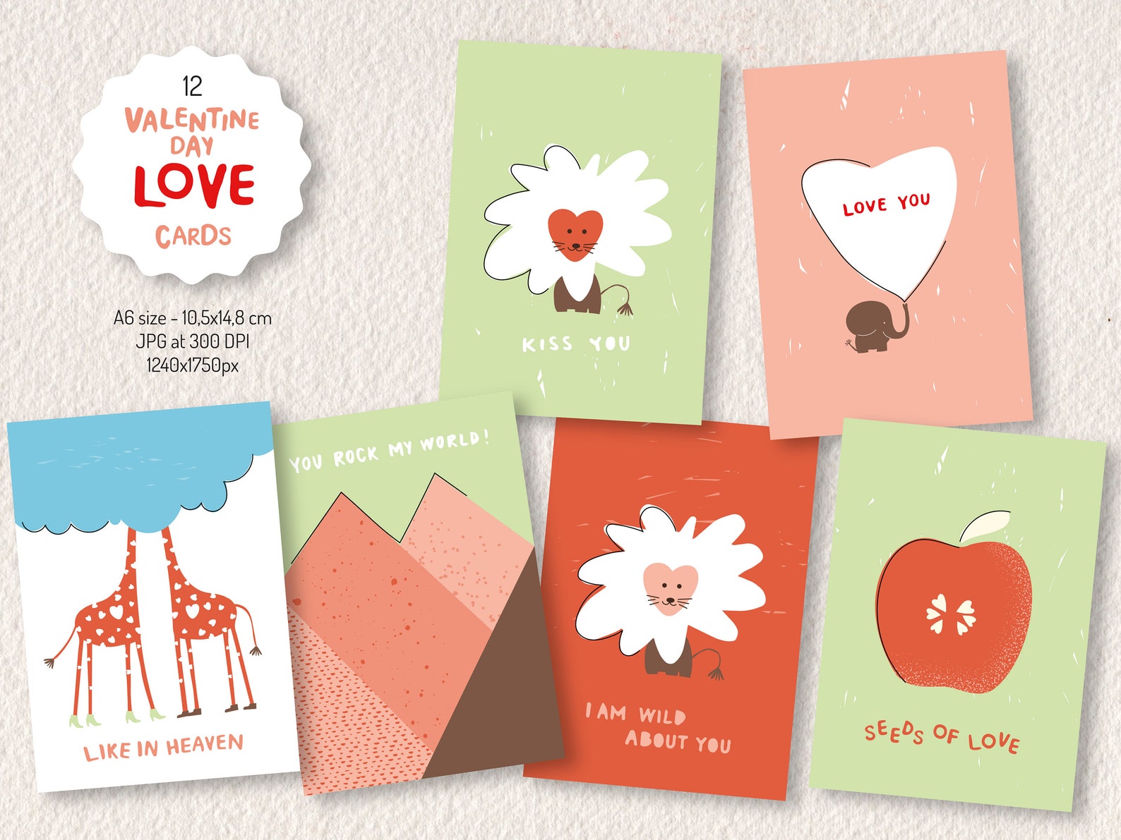 Valentines Card Printable Valentines Day Cute Greeting Card | Etsy