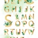 Decorated Letters With Cactus and Succulent | Watercolor Clipart ...
