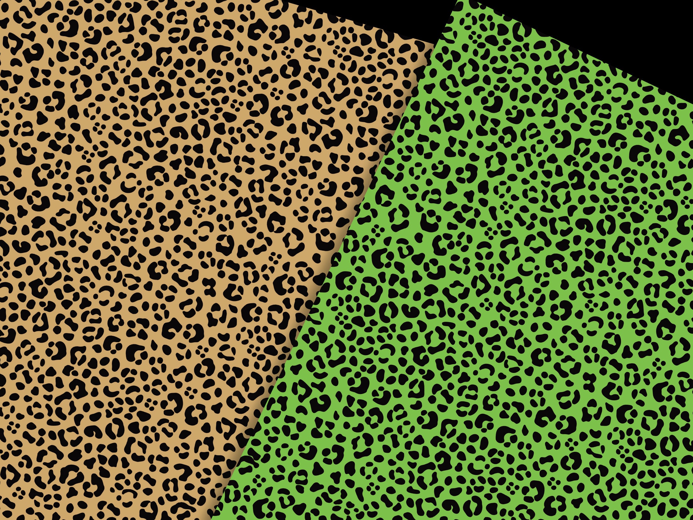 Bright Leopard Print Digital Paper Pack Animal Background - Etsy