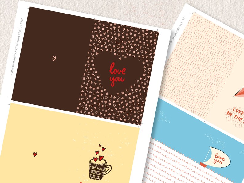 Valentines Card Printable Valentines Day Cute Greeting Card | Etsy