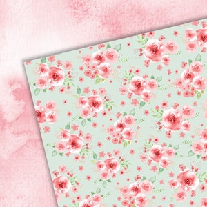 Watercolor Floral Digital Paper Pack Flowers Seamless Patterns ...
