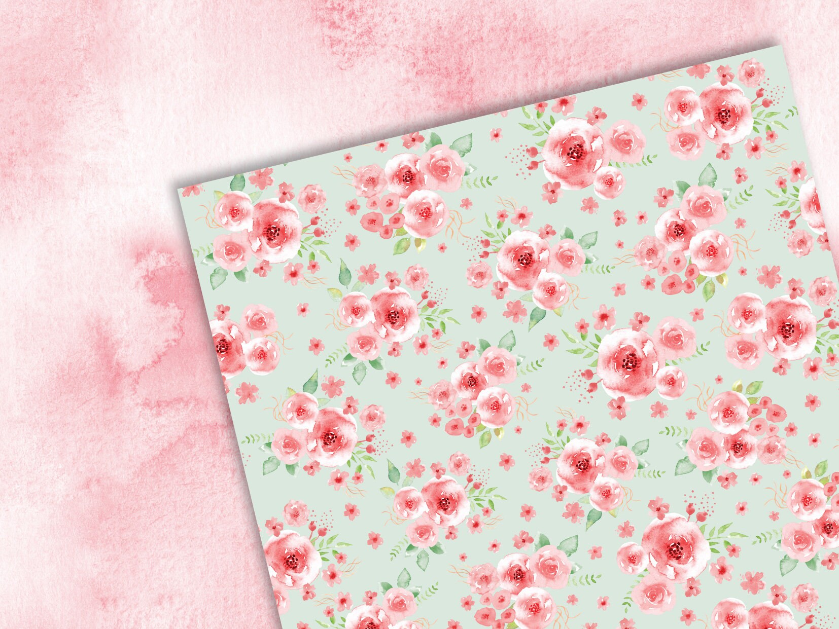 Watercolor Floral Digital Paper Pack Flowers Seamless Patterns - Etsy