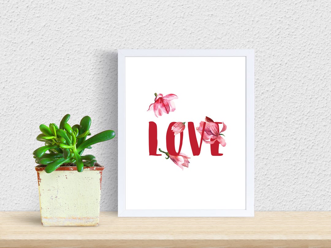 Printable Quote Art LOVE, Printable Wall Art, Inspirational Quote ...