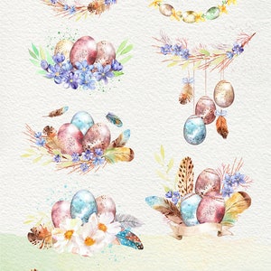 Watercolor Easter Clipart Set | SPRING Clipart | Watercolour Easter ...