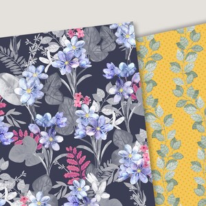 Spring Flowers Digital Papers | Watercolor SEAMLESS Easter Backgrounds ...