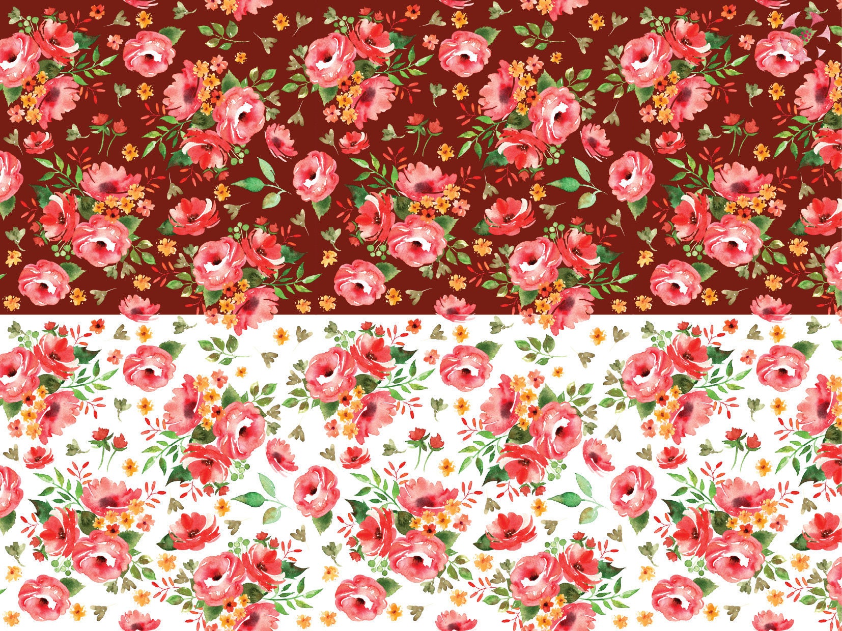 Watercolor Flowers Digital Paper Floral Digital Paper - Etsy