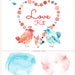 Watercolor Valentine's Day Clipart | Valentine Clip Art | Love Birds ...