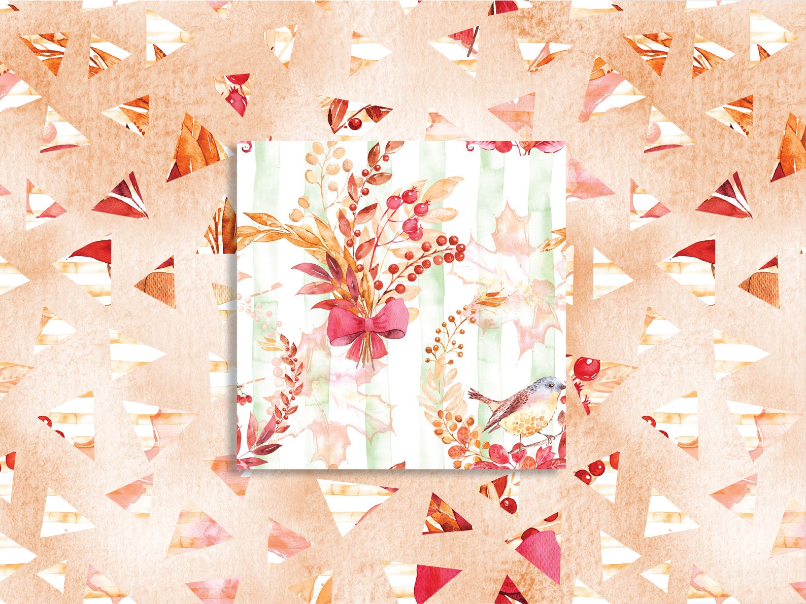 SEAMLESS Watercolor Fall Digital Paper Pack Autumn | Etsy