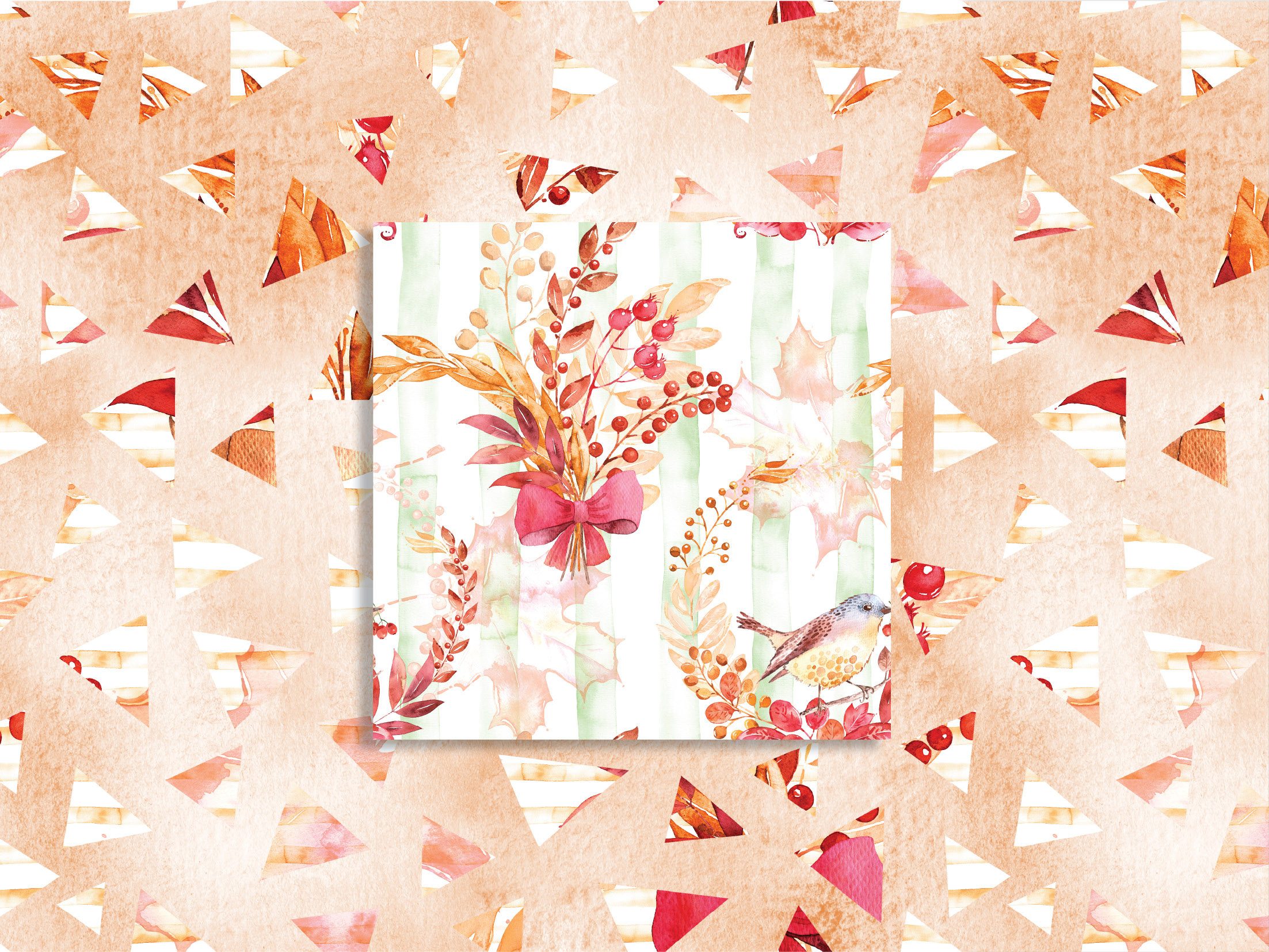 SEAMLESS Watercolor Fall Digital Paper Pack Autumn | Etsy