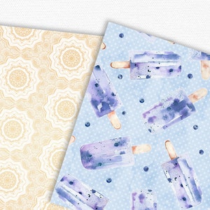 SEAMLESS Watercolor Blueberries Digital Paper Pack | Breakfast With ...