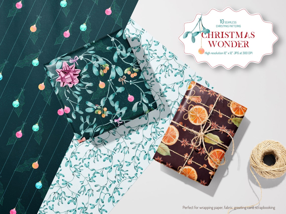 Christmas Digital Paper Pack CHRISTMAS WONDER Holiday | Etsy