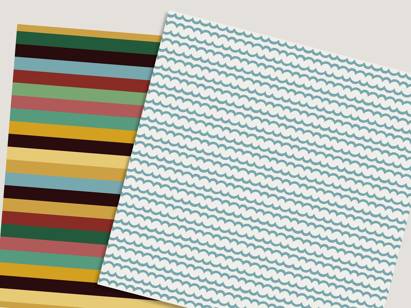 Folk Art Digital Papers Floral Garden Scrapbooking | Etsy