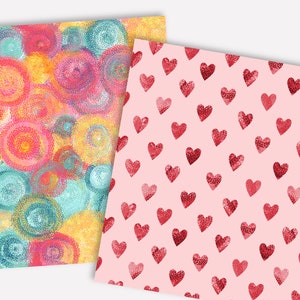 Love Seamless Digital Backgrounds, Valentine Day Digital Paper Pack in ...