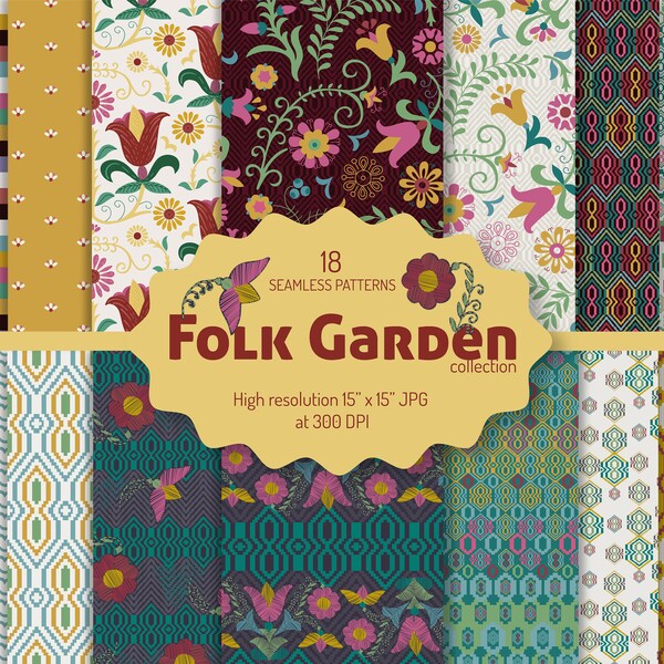 Folk Clip Art - Etsy