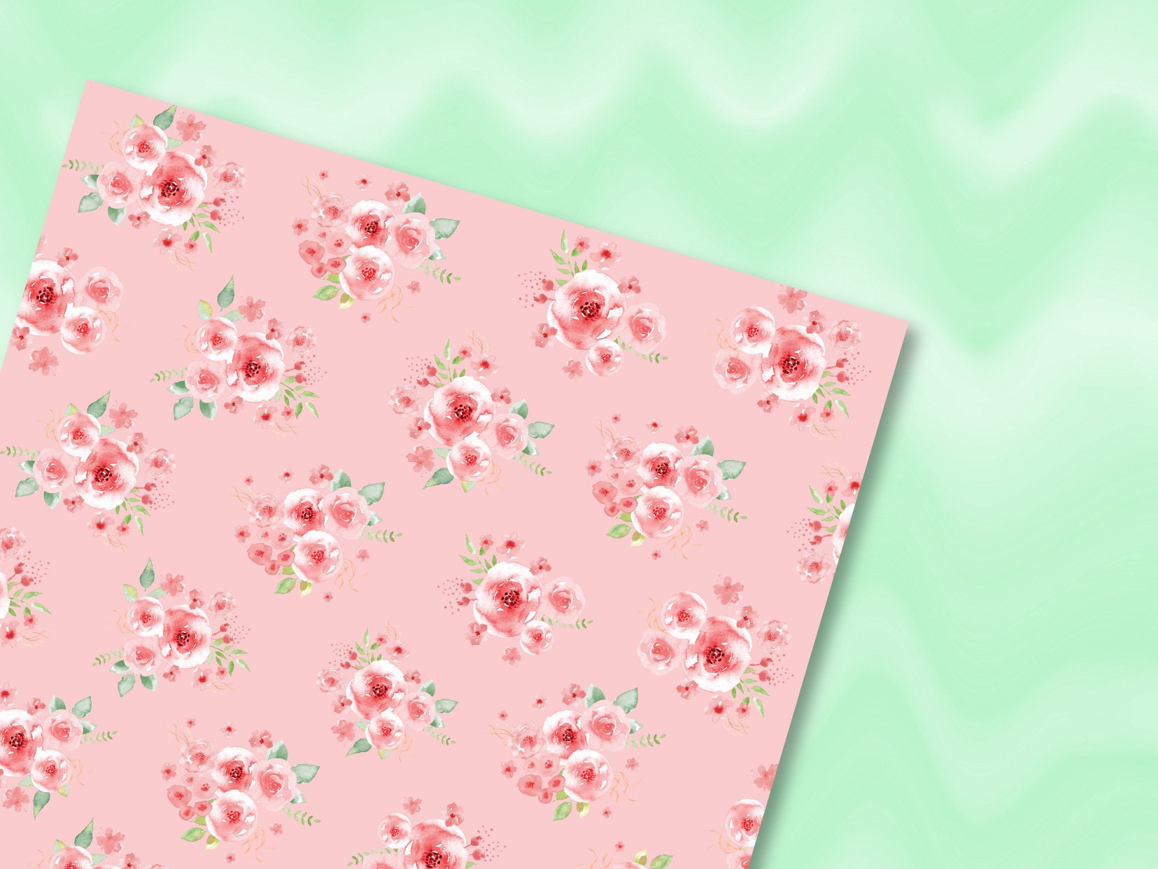 Watercolor Floral Digital Paper Pack Flowers Seamless Patterns - Etsy