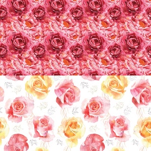 Watercolor Flowers Digital Paper | Floral Digital Paper | Watercolour ...