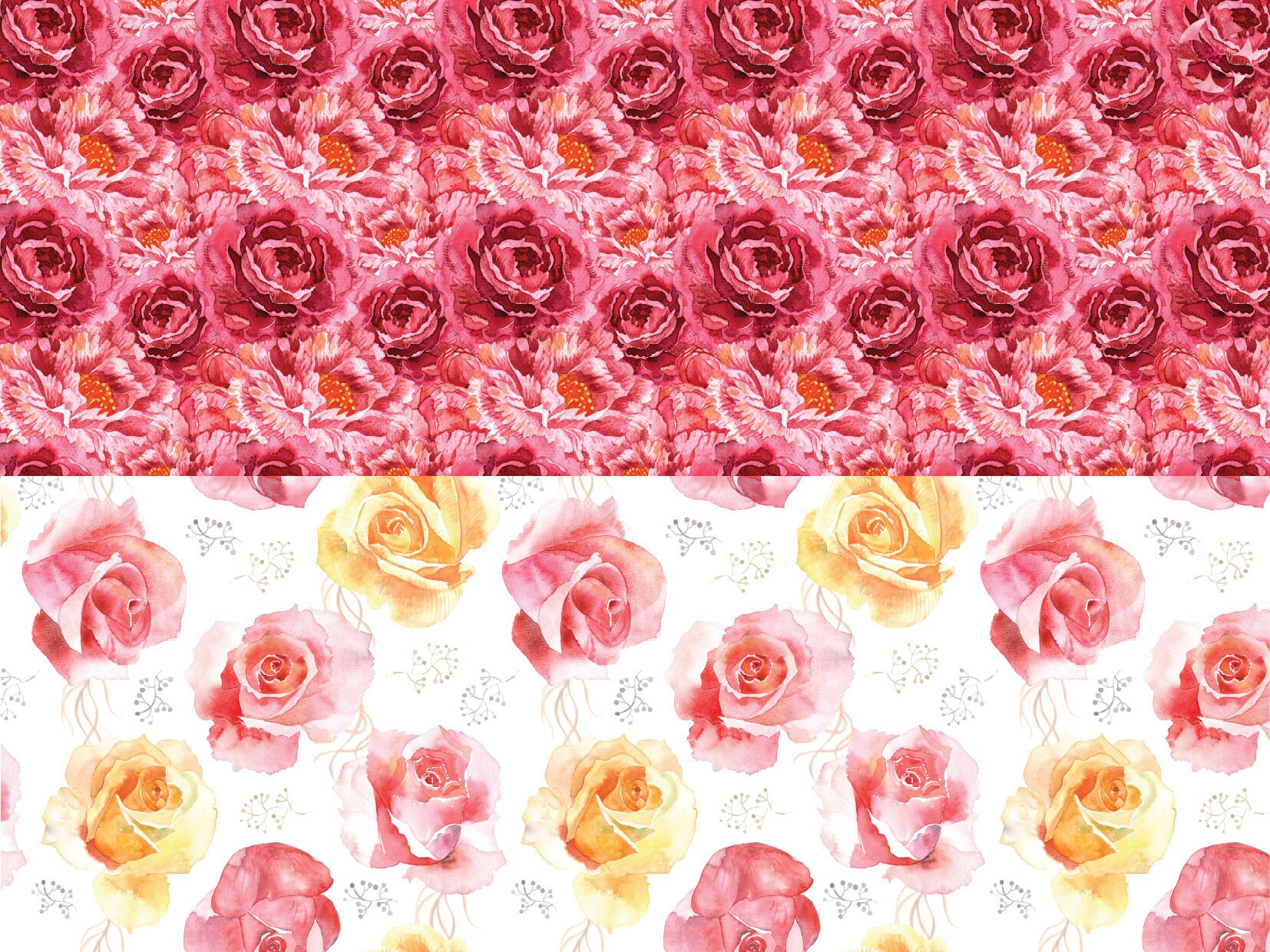 Watercolor Flowers Digital Paper Floral Digital Paper - Etsy