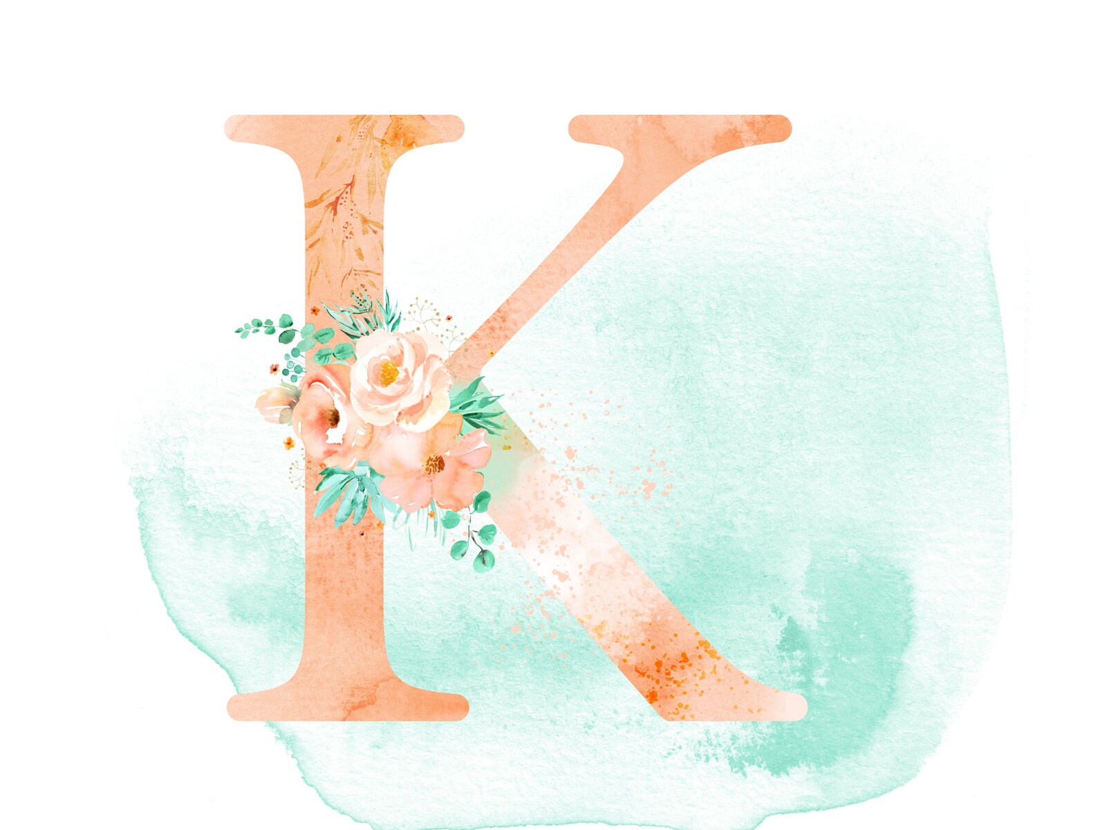 Decorated Letters Watercolor Clipart Alphabet PNG - Etsy