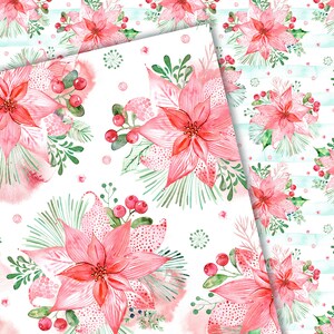 Watercolor Christmas Digital Paper Pack | Holiday Seamless Patterns ...