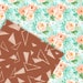 Watercolor Peach Mint Digital Paper Pack Flowers Seamless Patterns ...