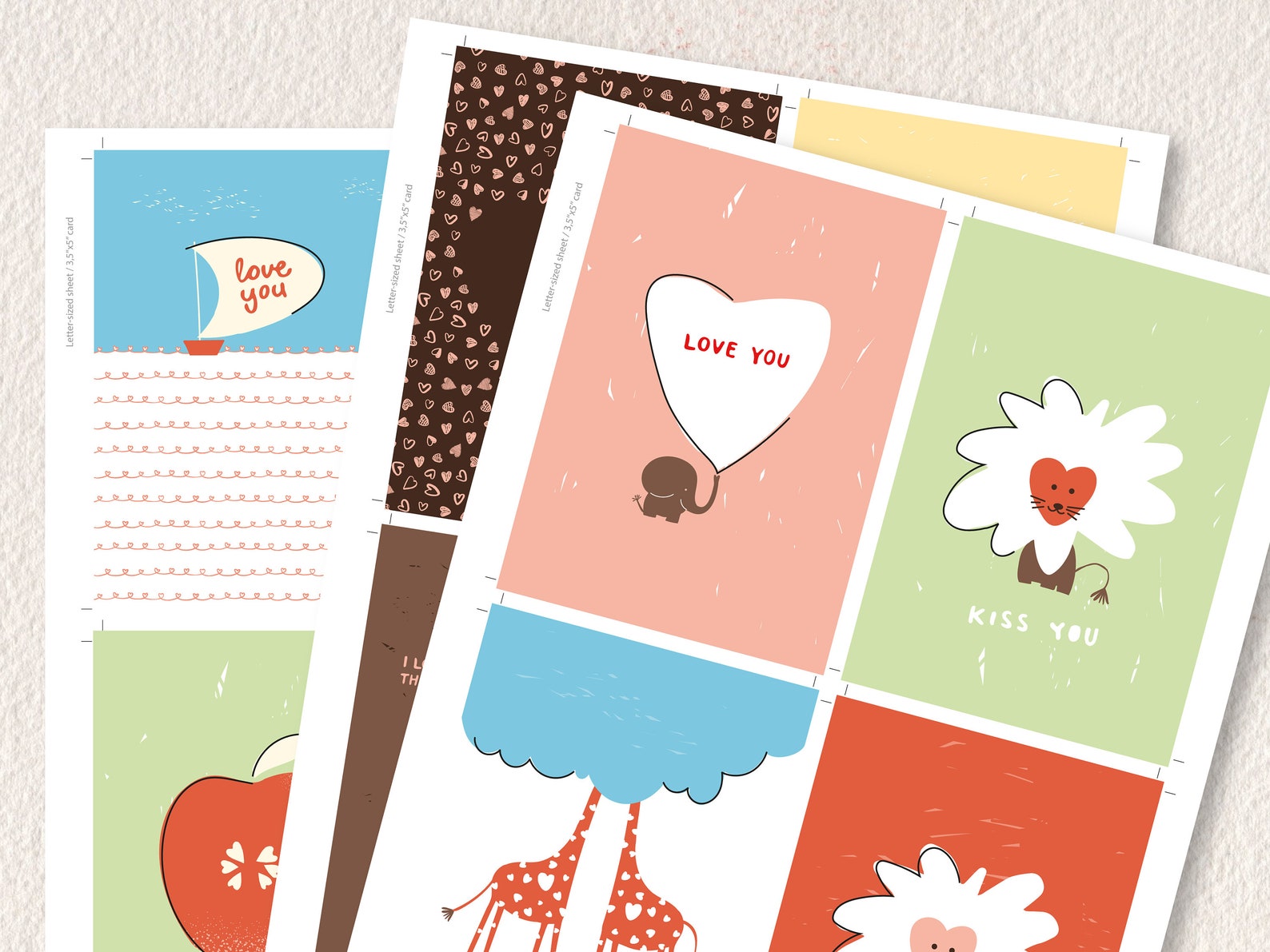 Valentines Card Printable Valentines Day Cute Greeting Card | Etsy