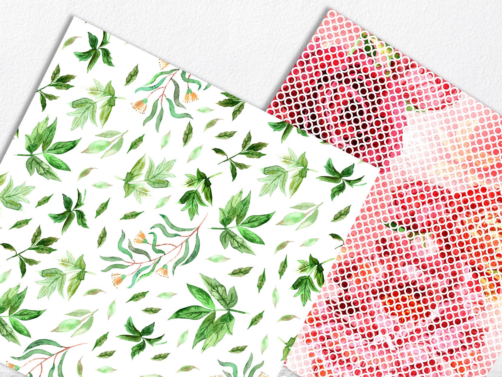 Watercolor Blush Garden Digital Paper Pack Flowers Seamless | Etsy